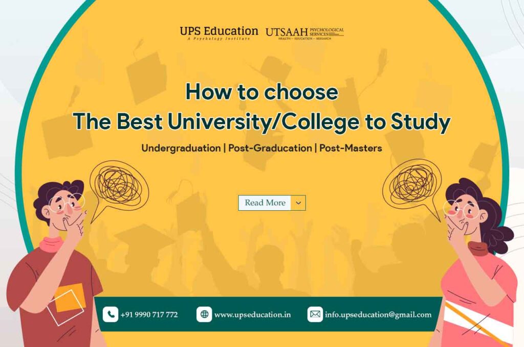 How to choose the Best University/College to Study –UPS Education ...